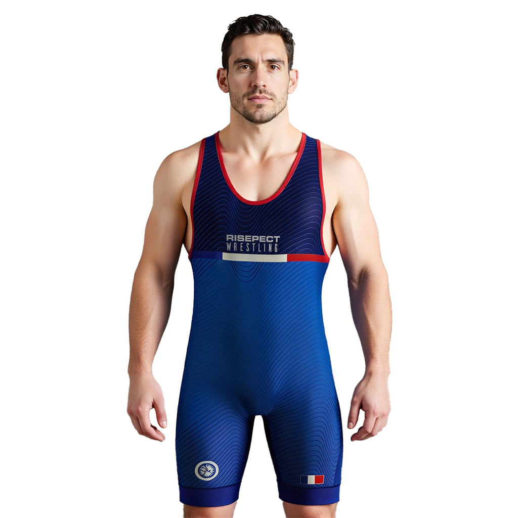 French Vortex Curve Wrestling Singlets 3.0 Sleek Athlete Fit – RISEPECT