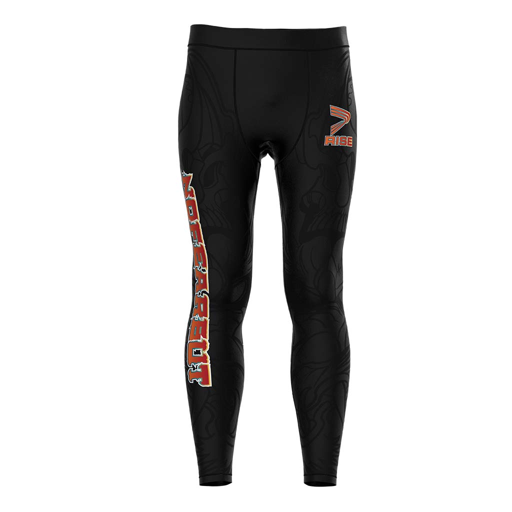 Black MMA BJJ Spats Compression Pants for Running – RISEPECT