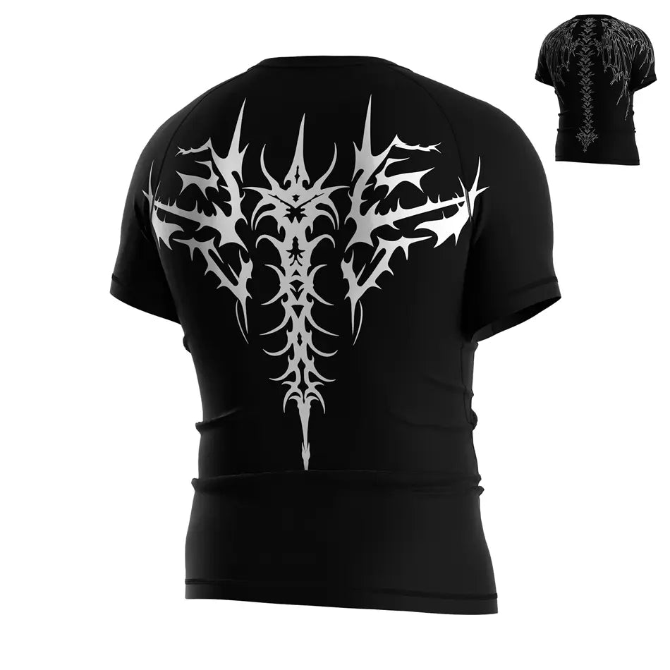 Rash Guard 3.0 "Twin Venom" Short Sleeve Gothic Spine Series Tee Set ...